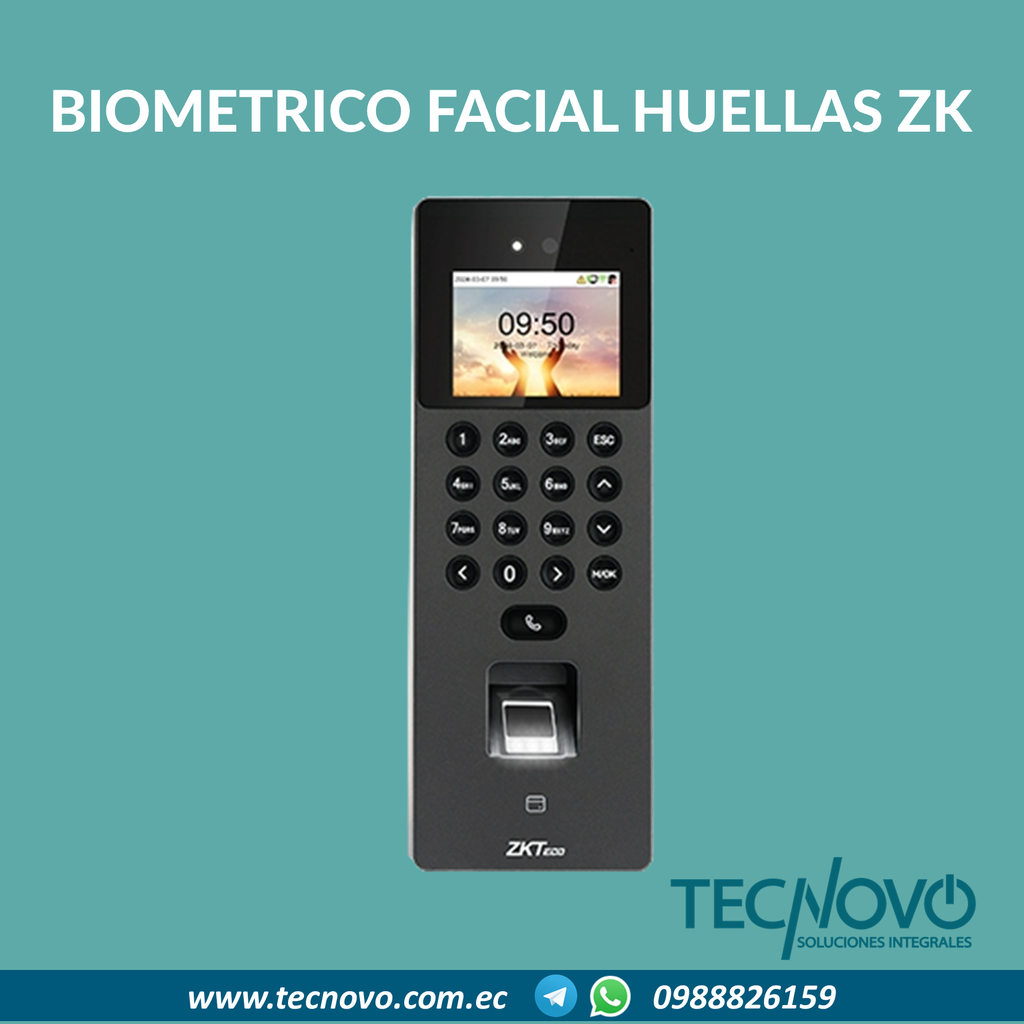 Biométrico facial y huellas ZKTECO ZK-SENSEFACE-2A WIFI | TECNOVO SOLUCIONES INTEGRALES